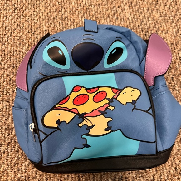 Bags | Stich Eating Pizza Backpack | Poshmark
